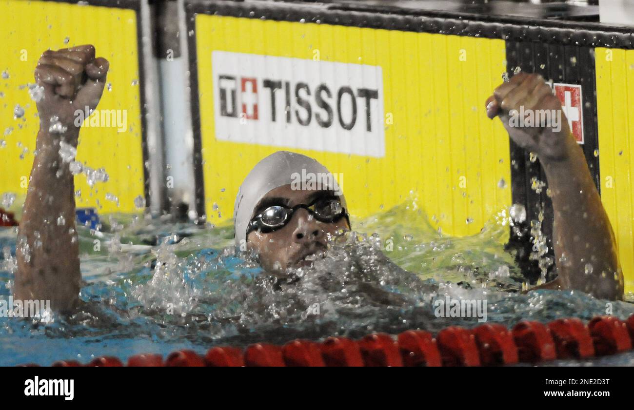 Argentina's Federico Grabich celebrates after winning the gold medal in ...