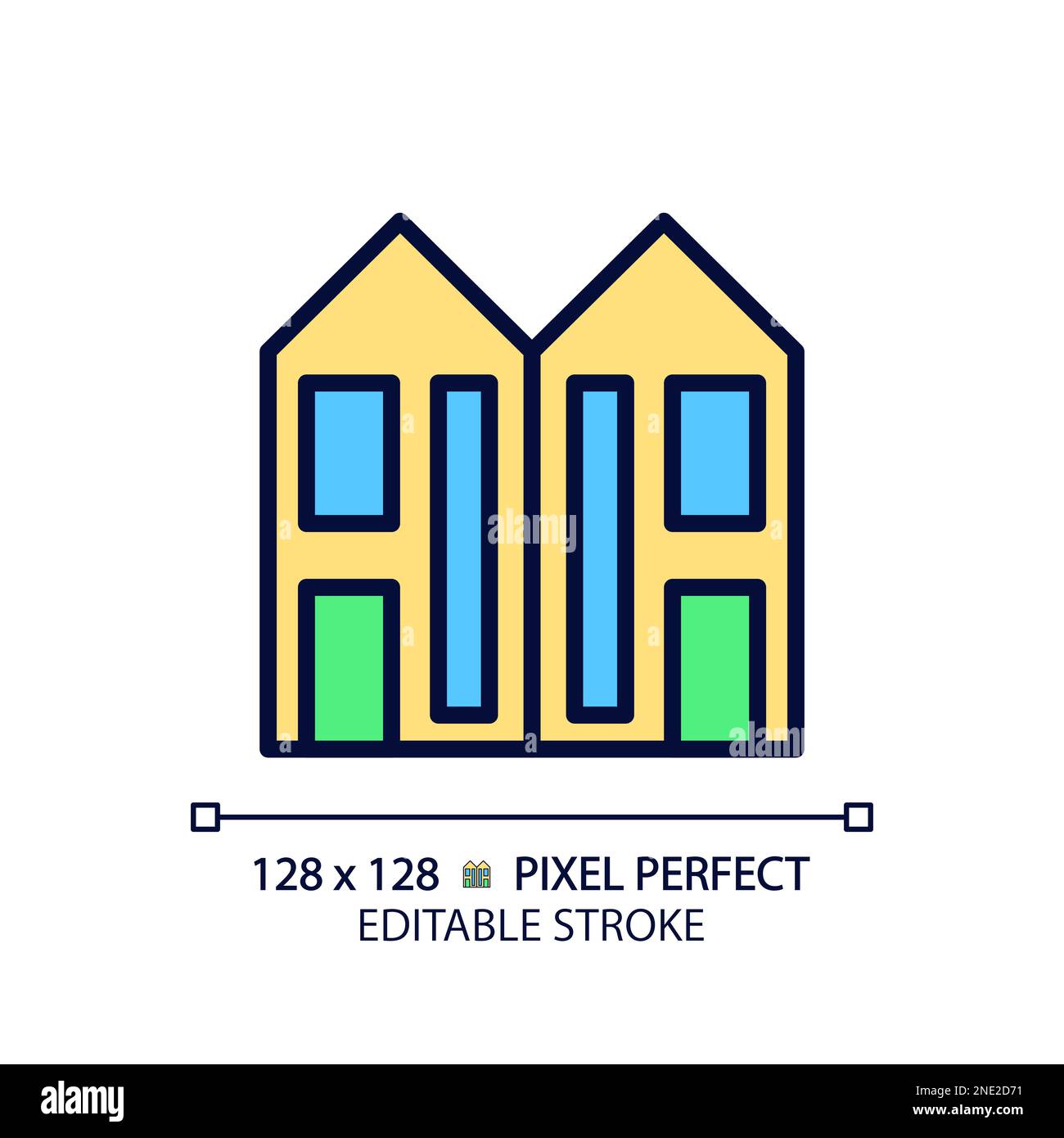 Duplex home design Stock Vector Images - Alamy