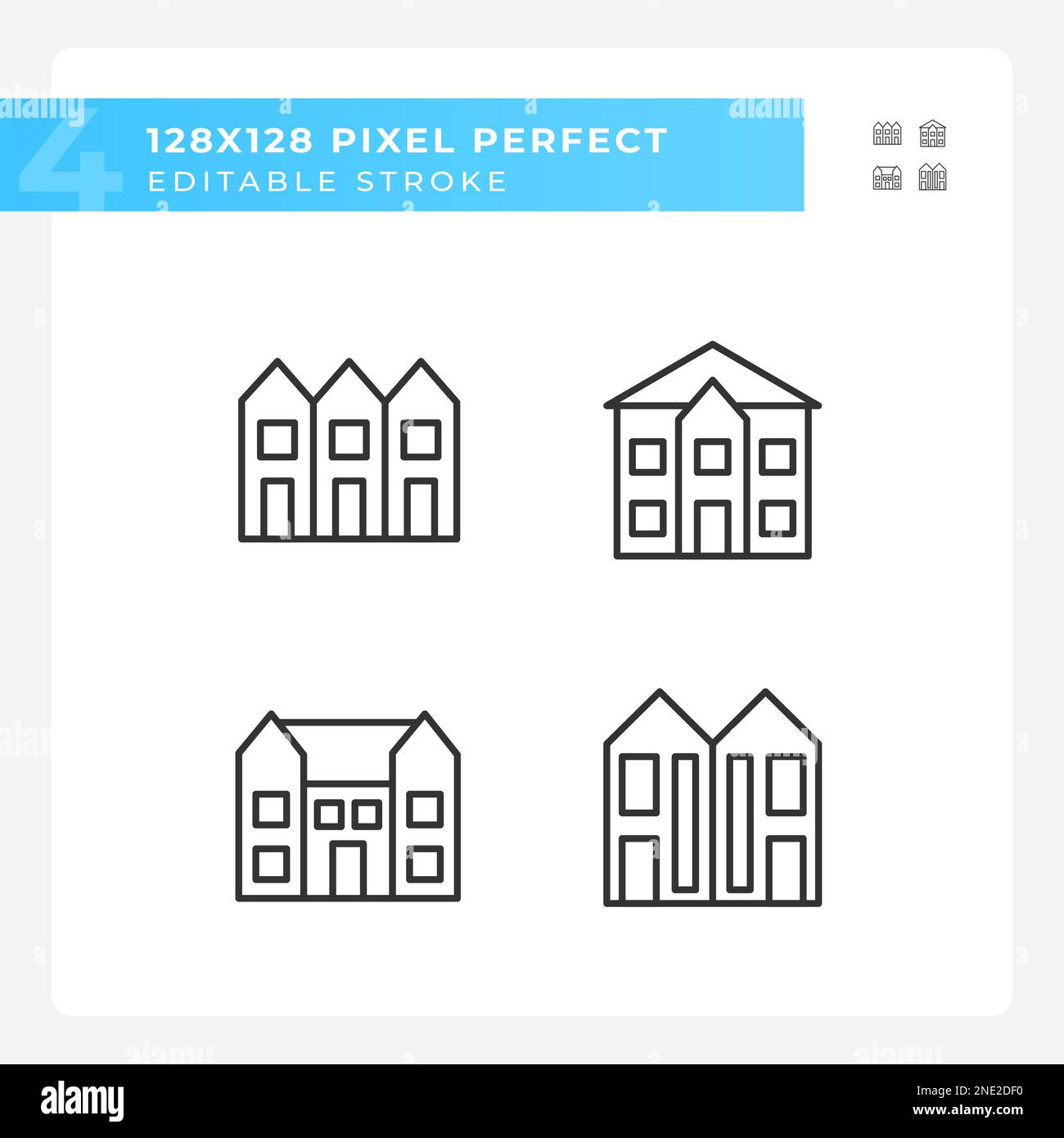 Luxury houses pixel perfect linear icons set Stock Vector Image & Art ... Luxury houses pixel perfect linear icons set Stock Vector Image & Art ...