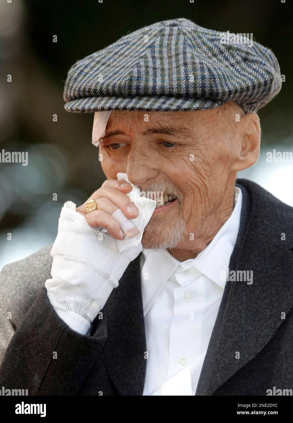 Dennis Hopper is seen during a dedication ceremony for his new star on ...