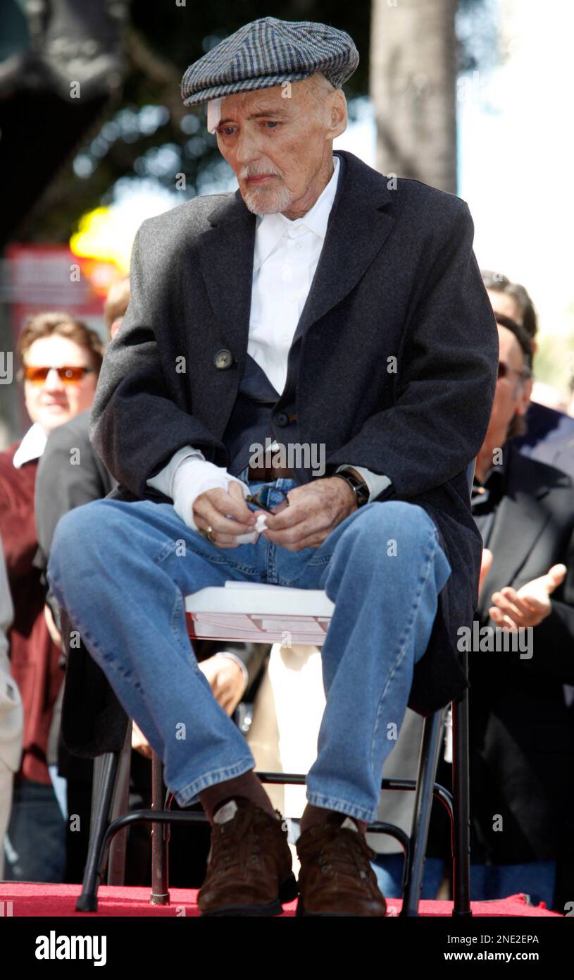 Dennis Hopper is seen during a dedication ceremony for his new star on ...