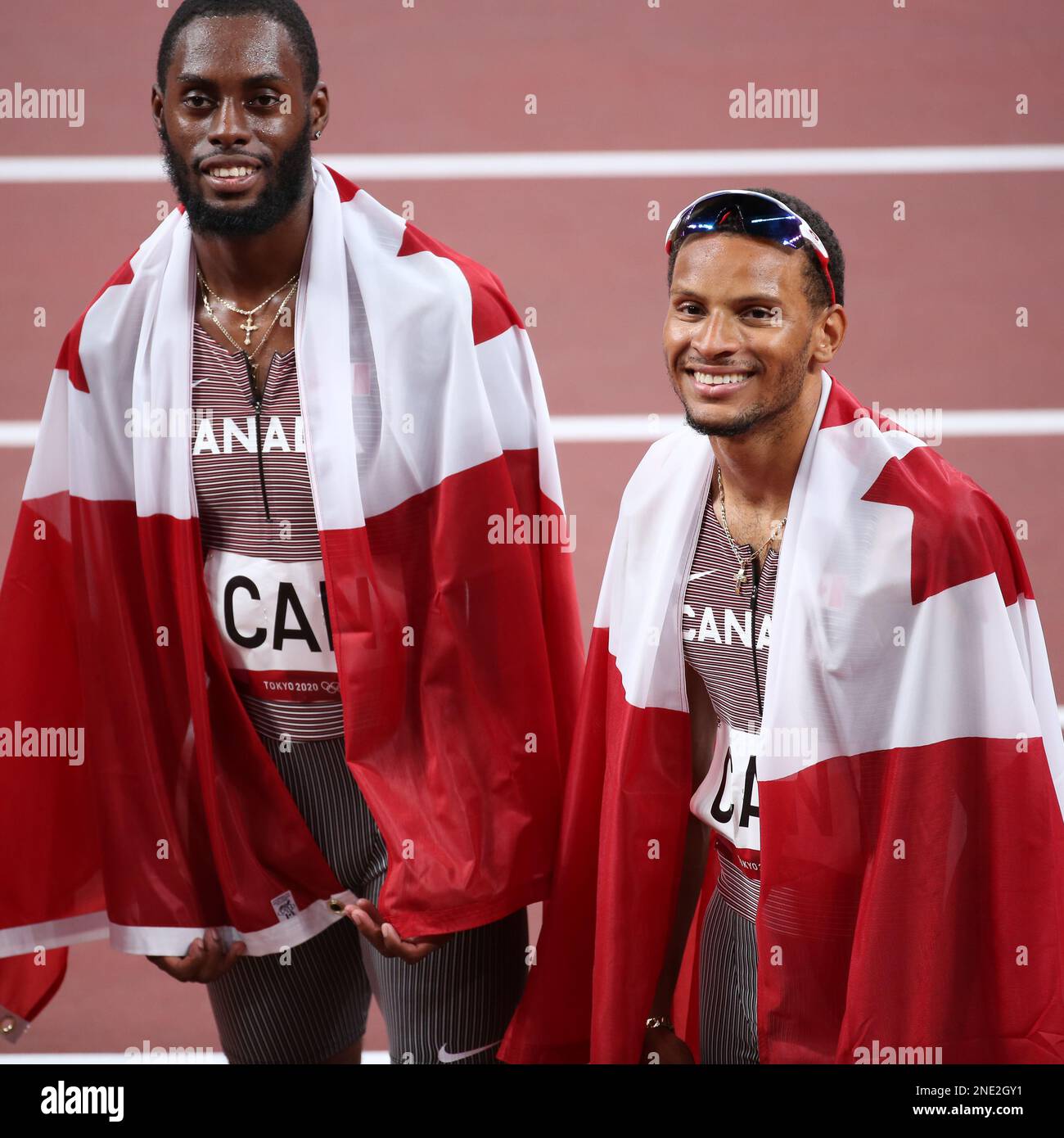 AUG 06, 2021 - Tokyo, Japan: Aaron Brown, Jerome Blake, Brendon Rodney ...