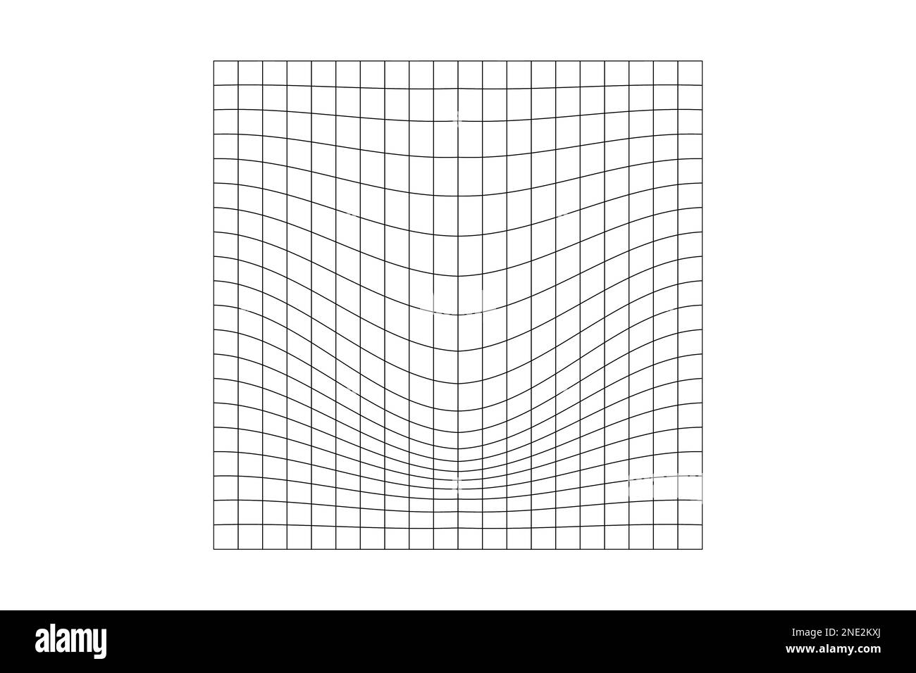 Distorted Checkered Grid Mesh Warp Texture Futuristic Net With Denting Effect Geometric