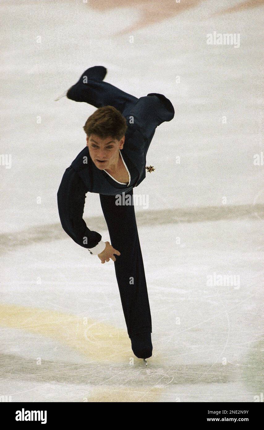 Paul Wylie of Denver, Colo., performs in the men?s figure skating ...