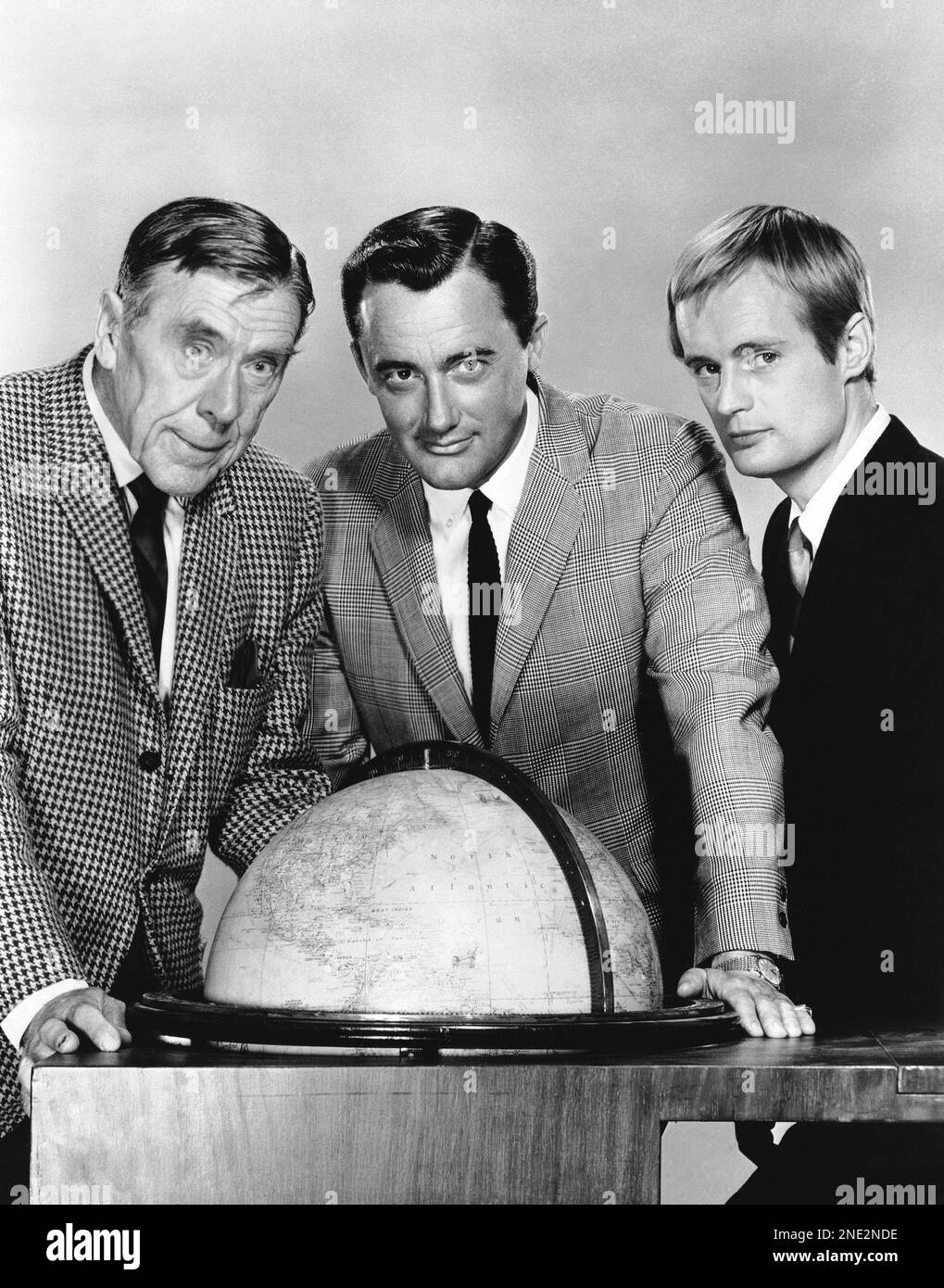 Robert Vaughn, center, stars as Napoleon Solo along with co-stars David McCallum, right, and Leo ...