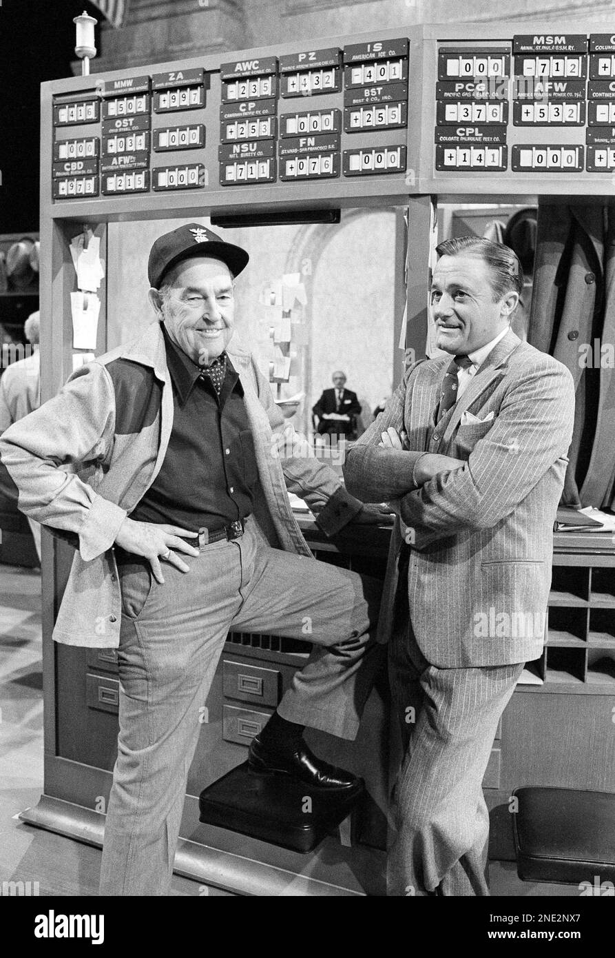 Hutton with Actor Robert Vaughn who plays Richard Whitney, acting press ...