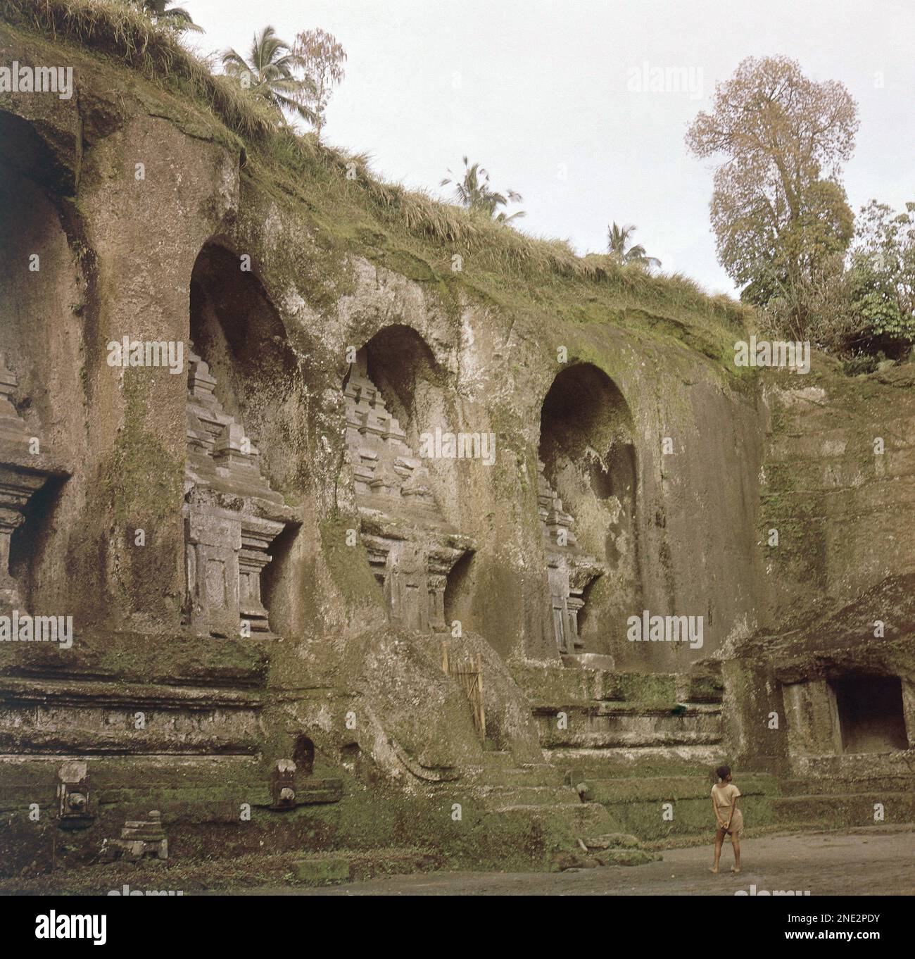 The grounds of the national temple in Bali, Indonesia is shown, March ...