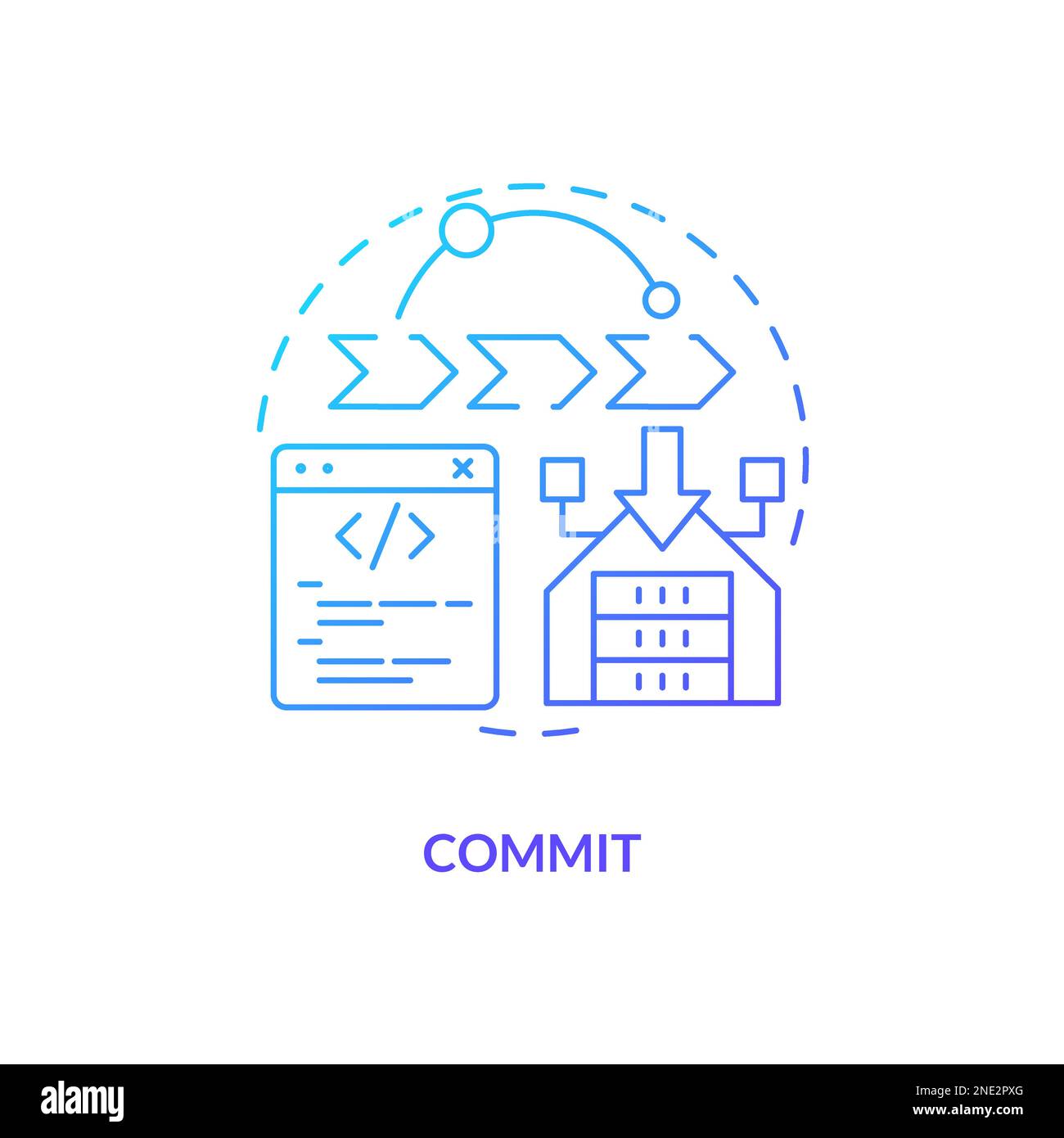 Commit Blue Gradient Concept Icon Stock Vector Image And Art Alamy