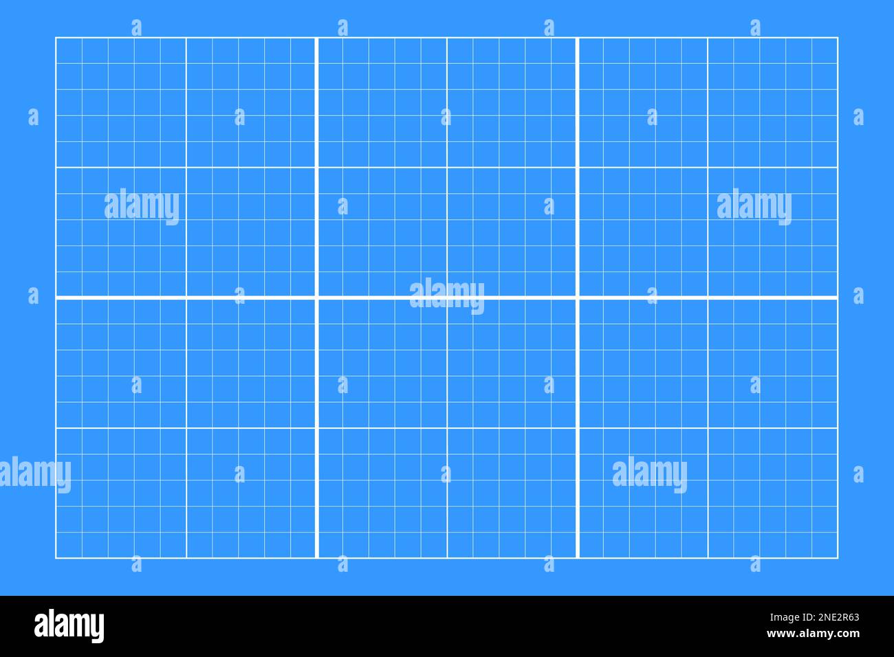 White grid on blue background. Blueprint design. Checkered blank ...