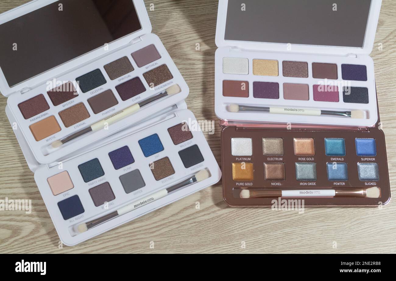 Primelin – France, November 16, 2020 : Four Model own eye shadows boxes ...