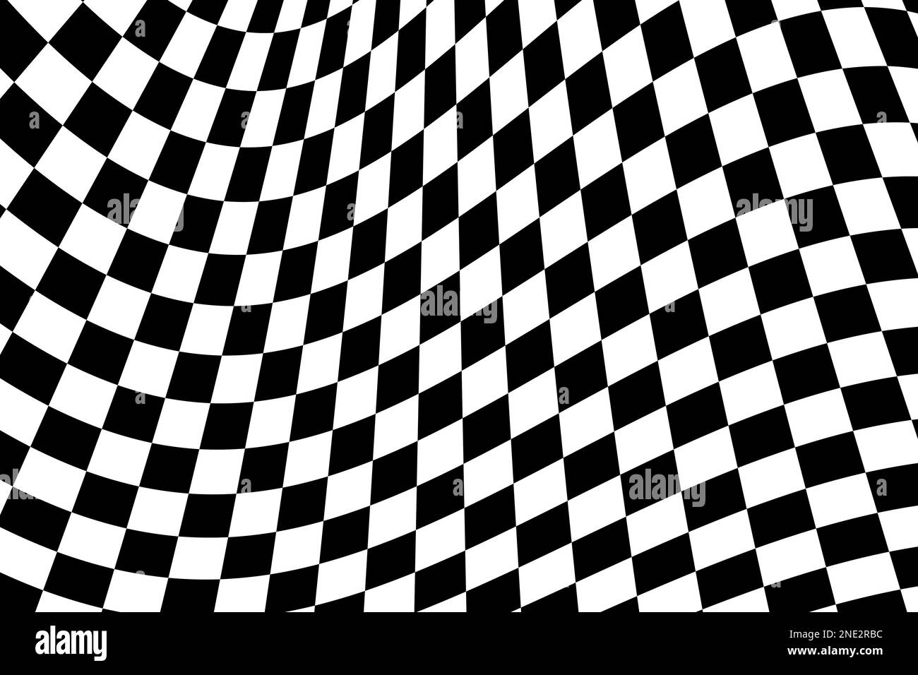 Waving race flag texture. Motocross, rally, sport car competition wallpaper. Warped black and ...