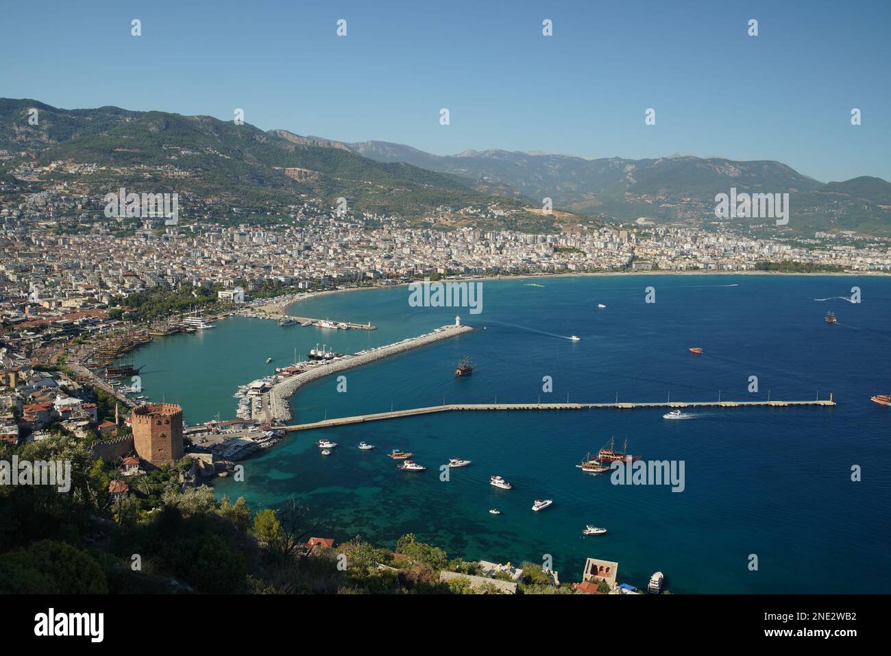 Aerial View of Alanya Town in Antalya City, Turkiye Stock Photo - Alamy