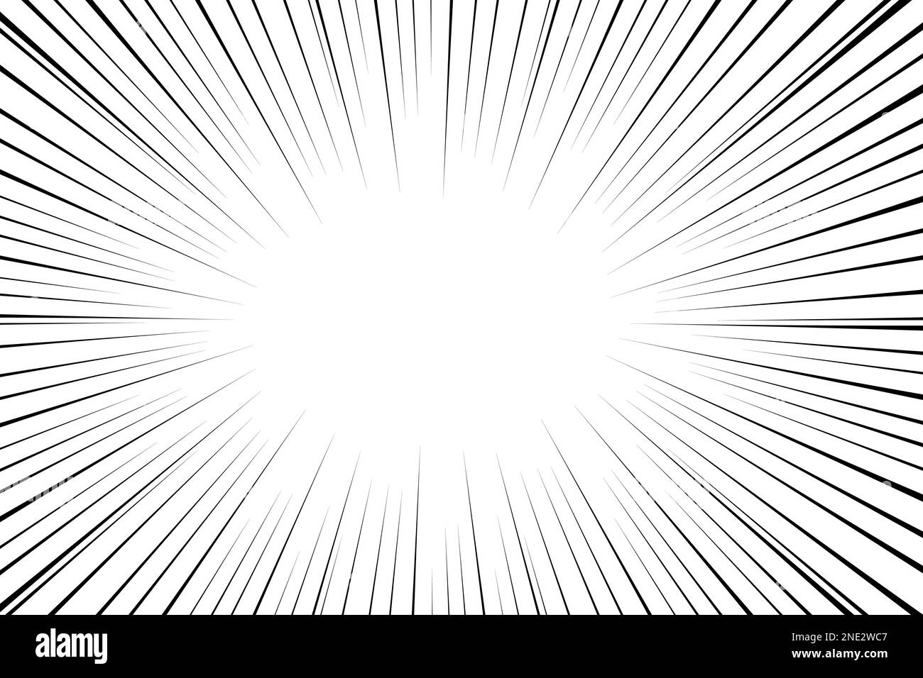 Radial speed black lines on whie background. Manga book page design ...