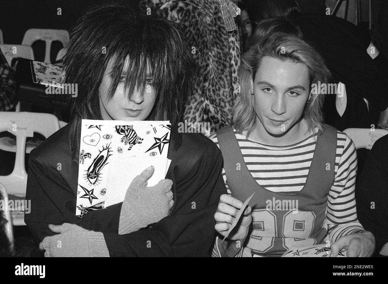 Pop singers Boy George, left, and Marilyn, right seen at the ?Bodymap ...