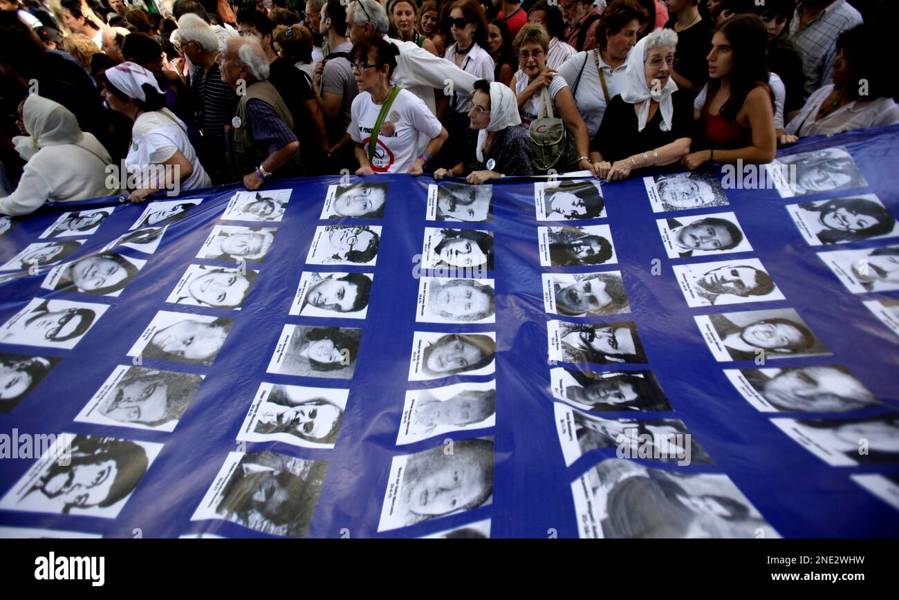 Members of human rights groups Grandmothers of the Plaza de Mayo and ...