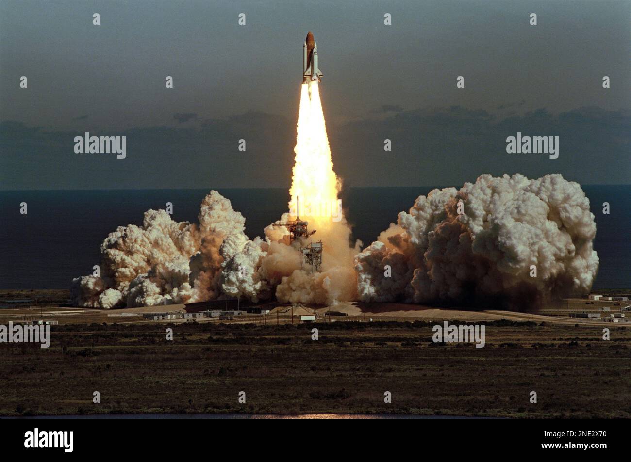 The Space Shuttle orbiter Challenger lifts off from Kennedy Space ...