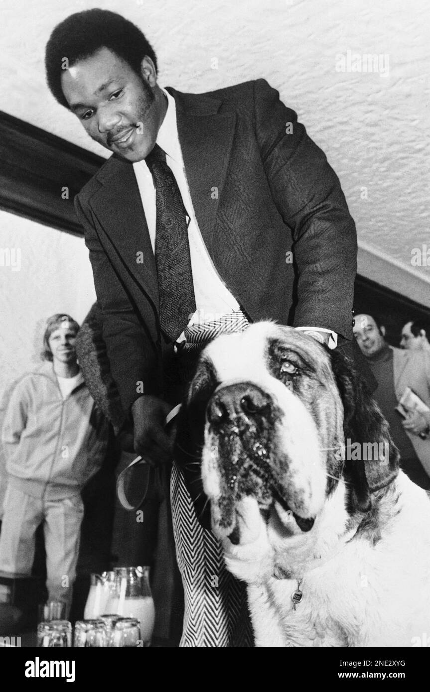 Heavyweight champion George Foreman, boxing's top dog, was presented ...