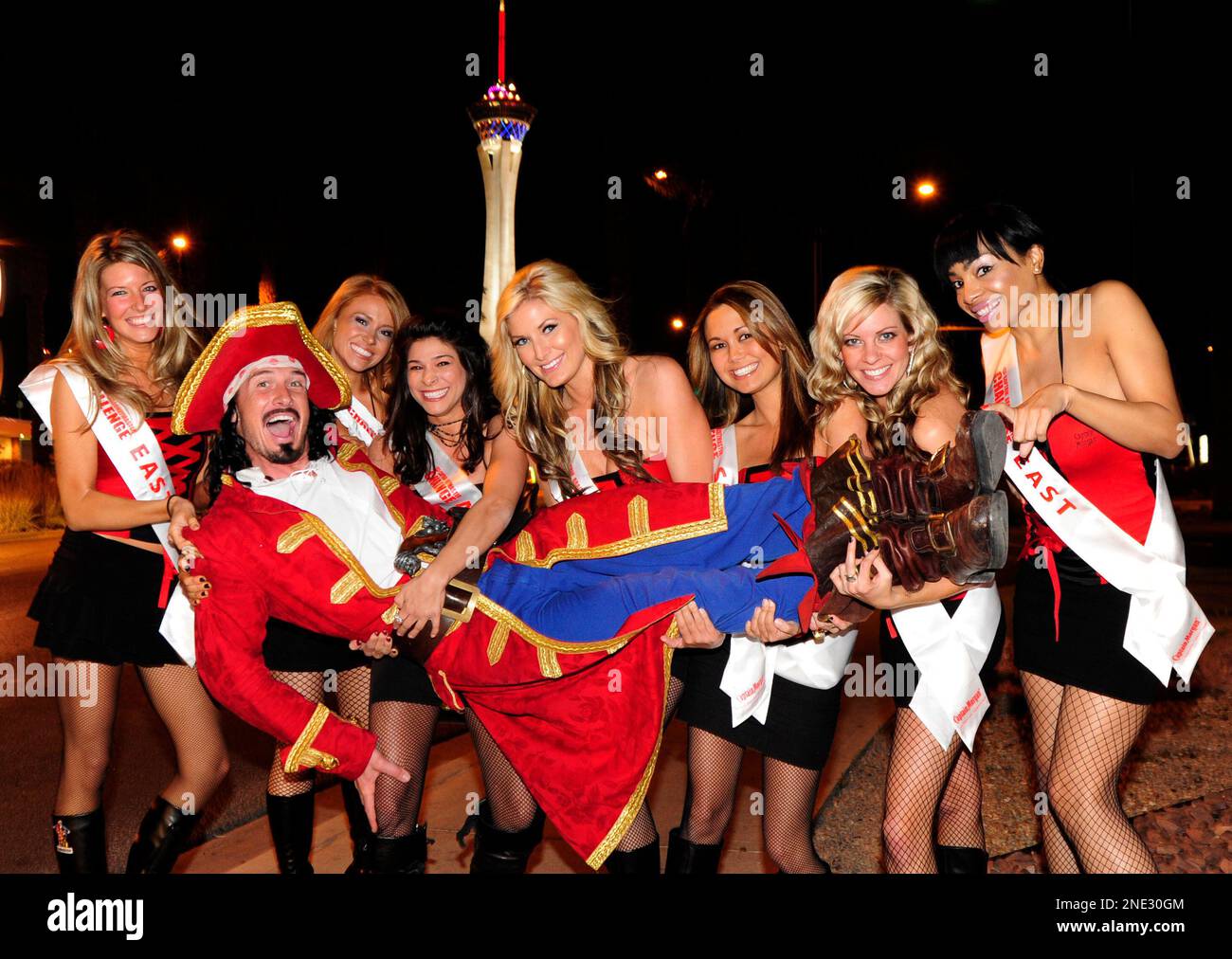 Captain Morgan and the Morganettes pose in Las Vegas to celebrate March ...
