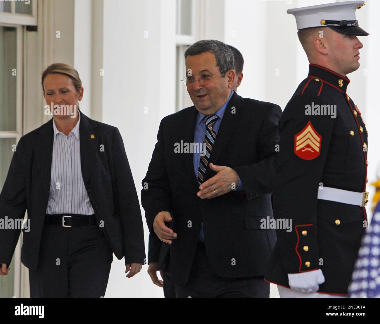 Israeli Deputy Prime Minister and Minister of Defense, Ehud Barak ...