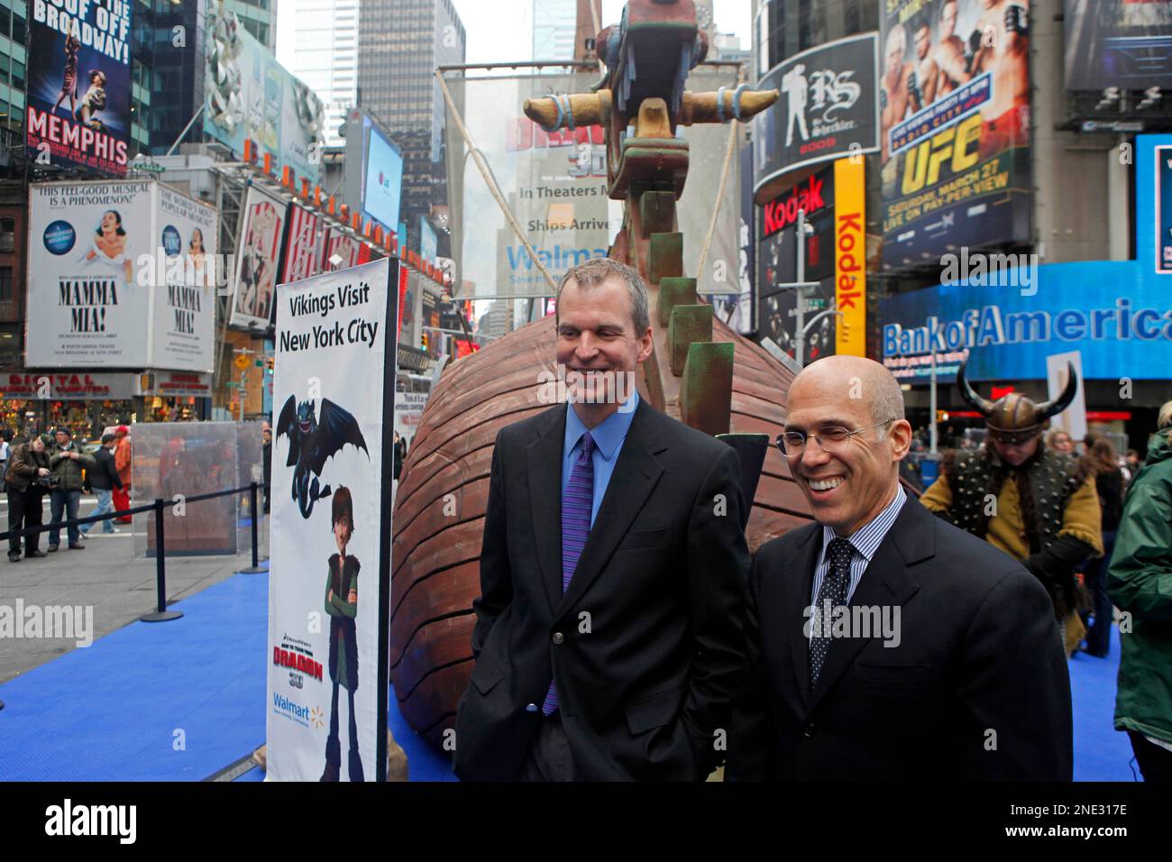 Jeffrey Katzenberg, CEO of Dreamworks Animation, right, and Gary ...
