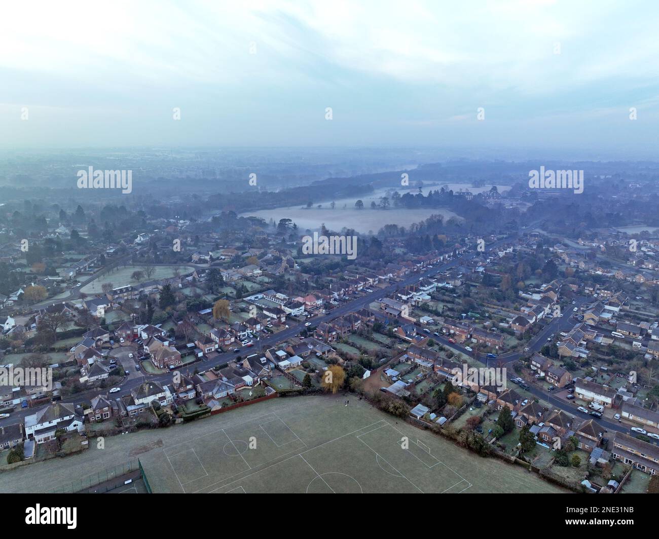 Peterborough, UK. 15th Feb, 2023. A view over Netherton, with Thorpe ...