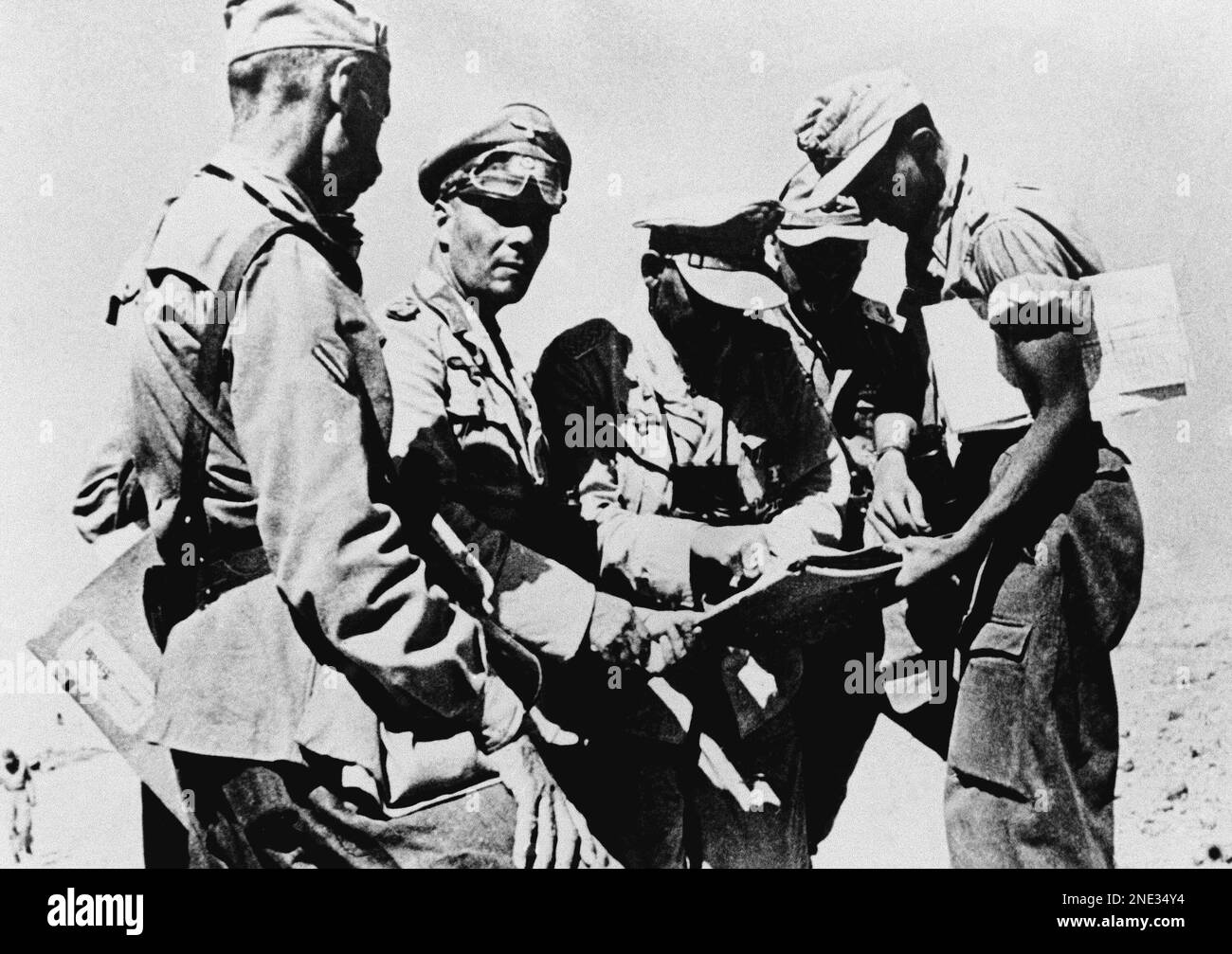 Field Marshal Erwin Rommel, the commander of the German Afrika Corps ...