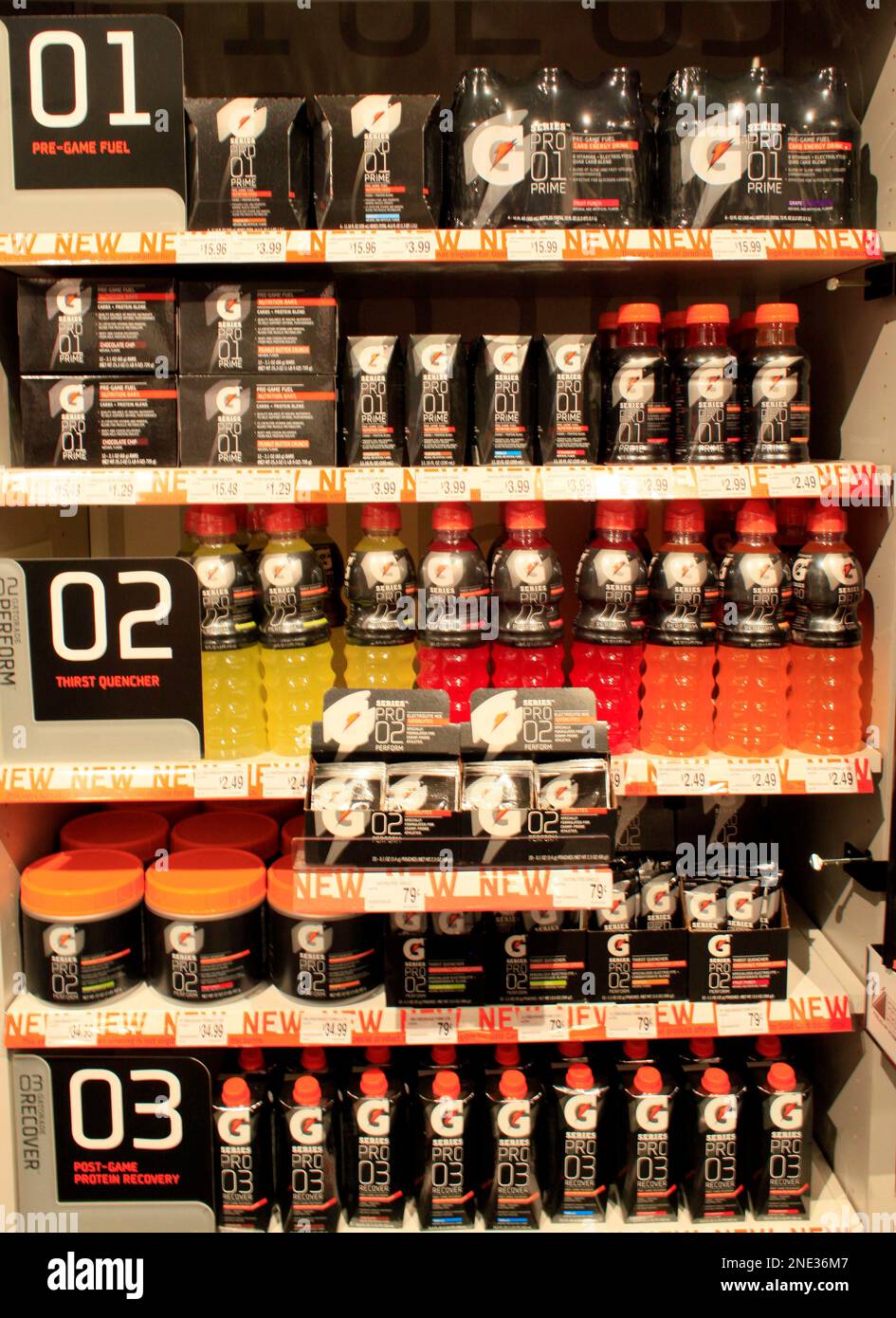 The Gatorade Pro line of products are on display during the PepsiCo ...