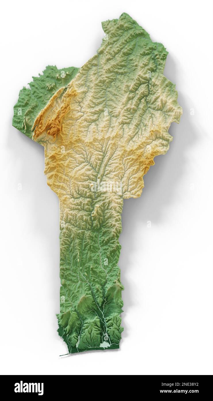 Benin Elevation Map Satellite Location Map Of Benin