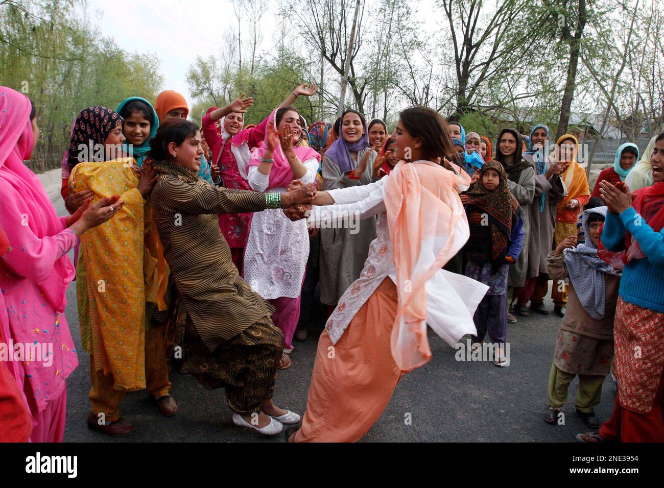 Kashmiri villagers celebrate Nowruz festival at Sumbal village, about ...
