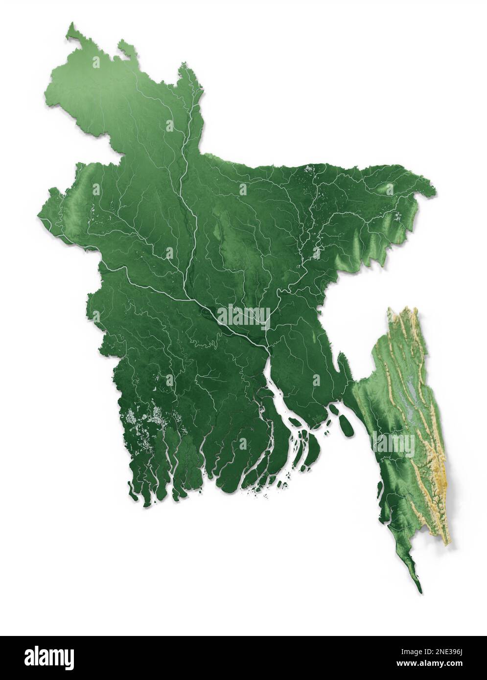Bangladesh map 3d hi-res stock photography and images - Alamy