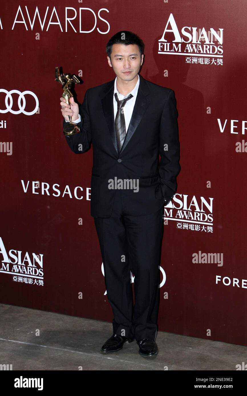 Hong Kong actor Nicholas Tse celebrates after winning the best ...
