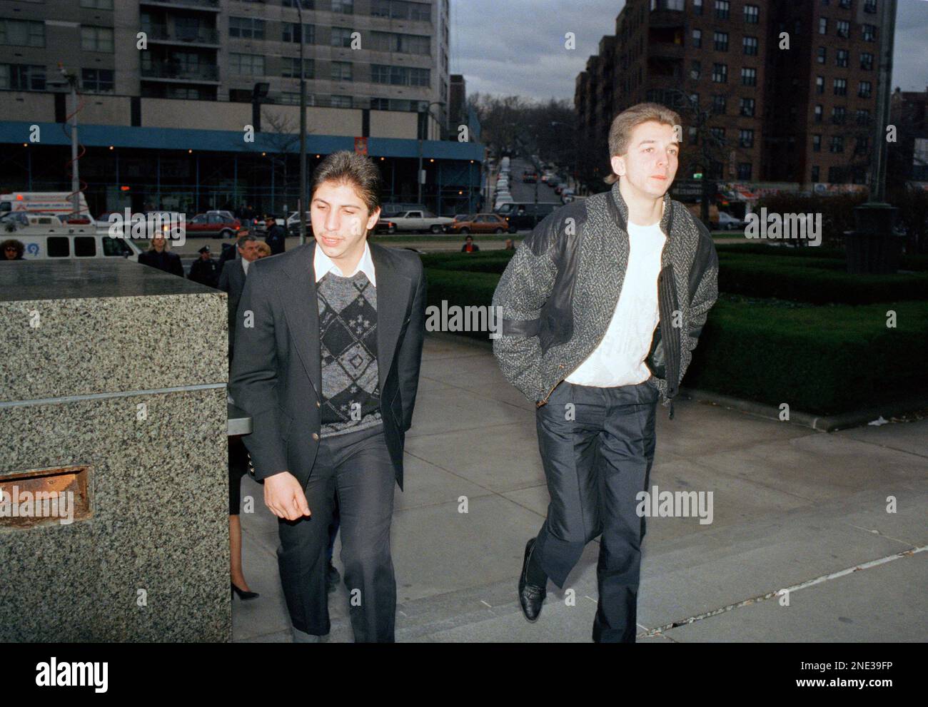 Returning to Queens Criminal Court in New York following lunch break ...