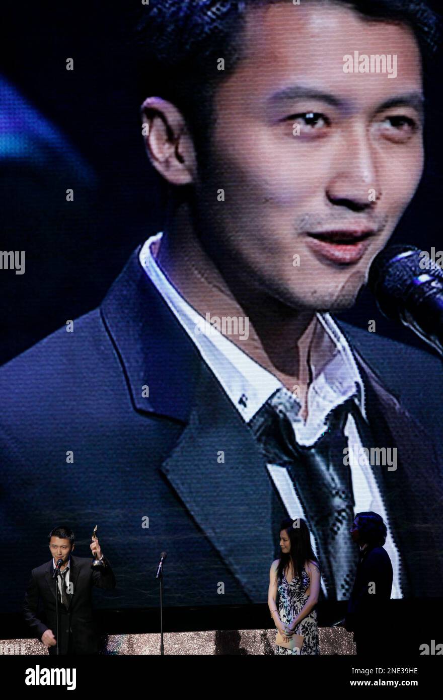 Hong Kong actor Nicholas Tse celebrates after winning the best ...