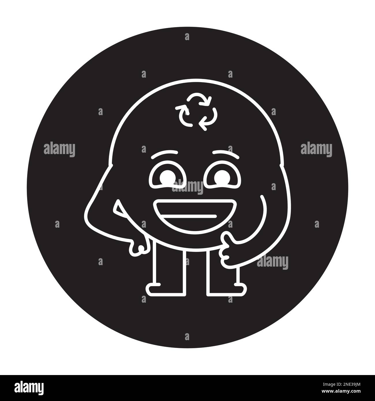 Smile planet color line icon. Ecology. Pictogram for web page, mobile ...