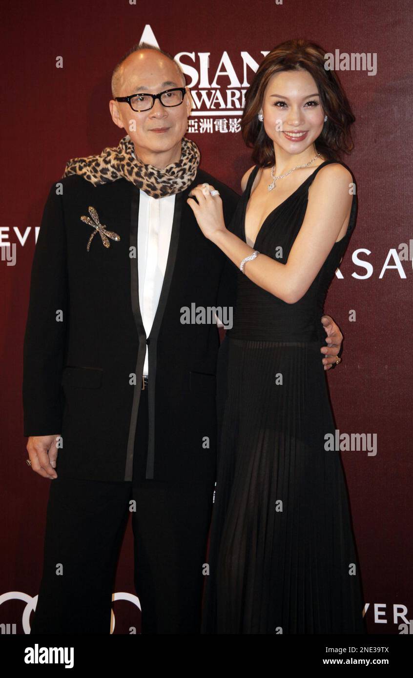 Hong Kong's director Yonfan, left, and China actress Zhu Xuan pose on ...