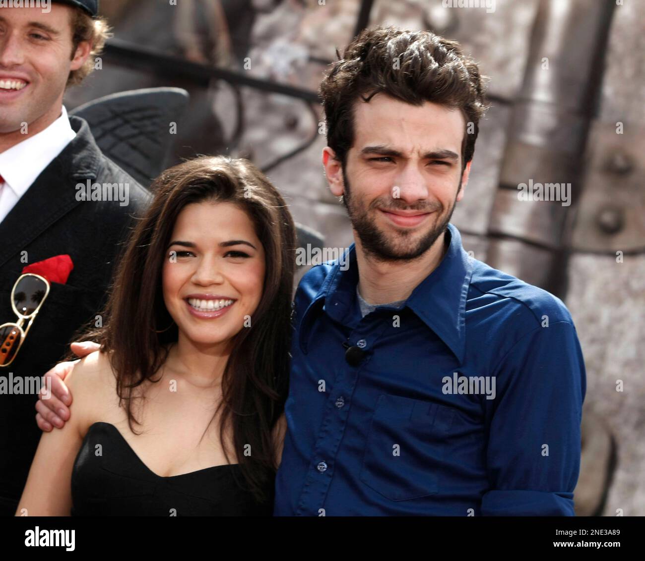 Actress America Ferrera, left, and actor Jay Baruchel arrive at the ...