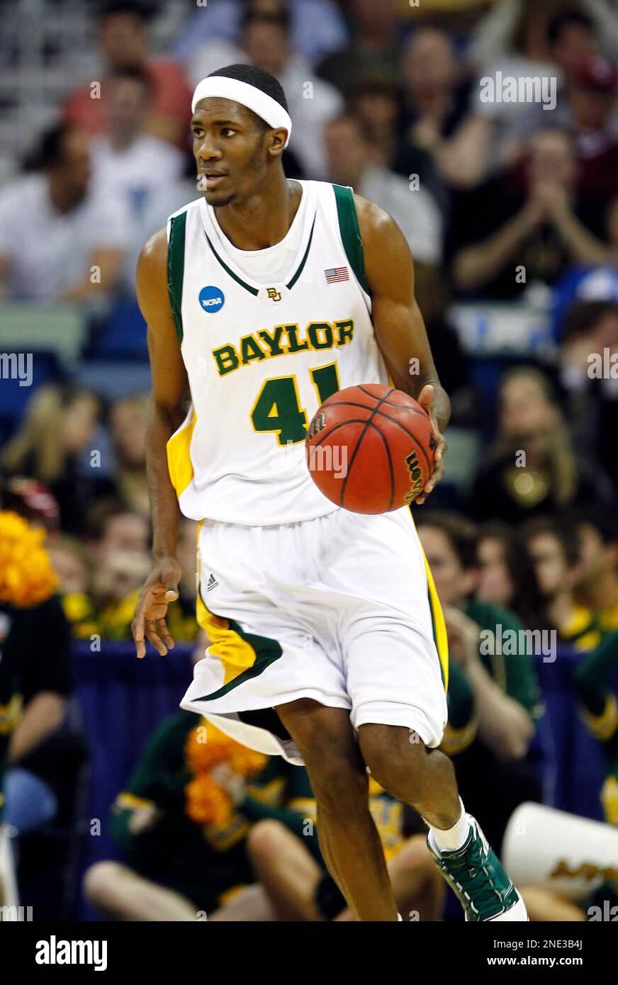 Baylor forward Anthony Jones drives against Old Dominion during the ...
