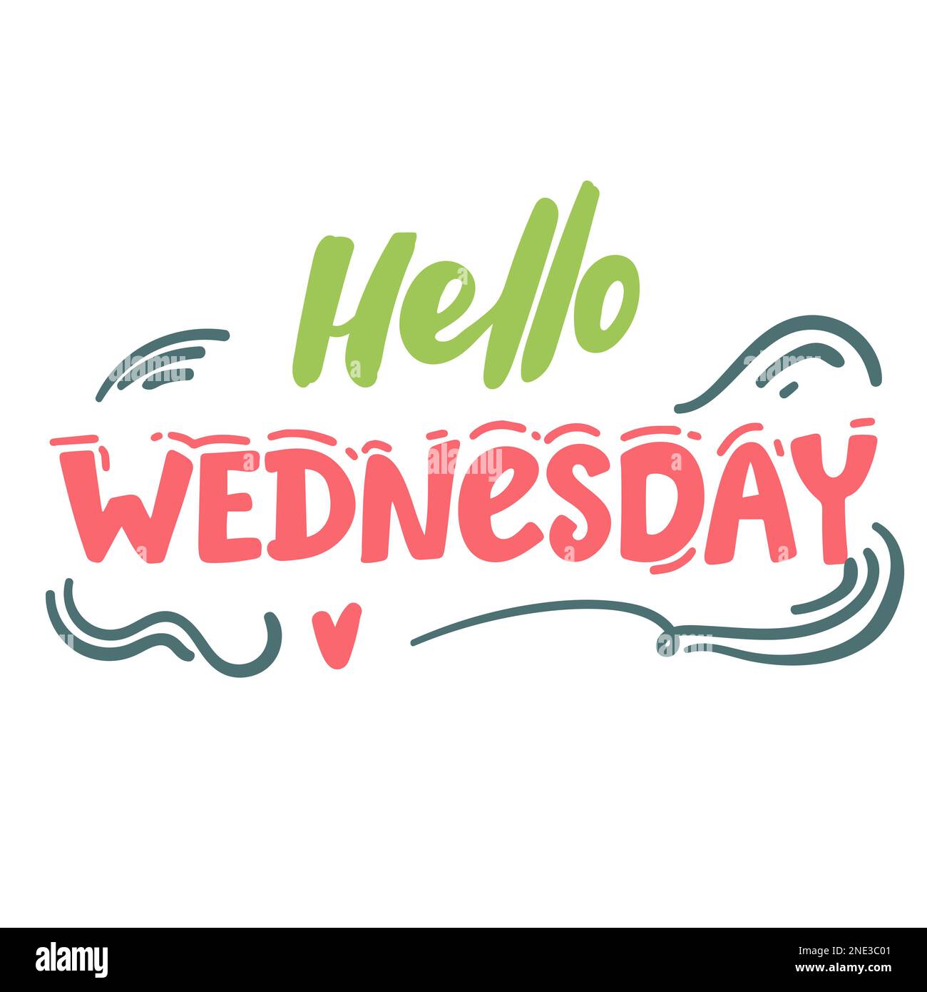 hello wednesday hand drawn design vector art Stock Vector Image & Art ...