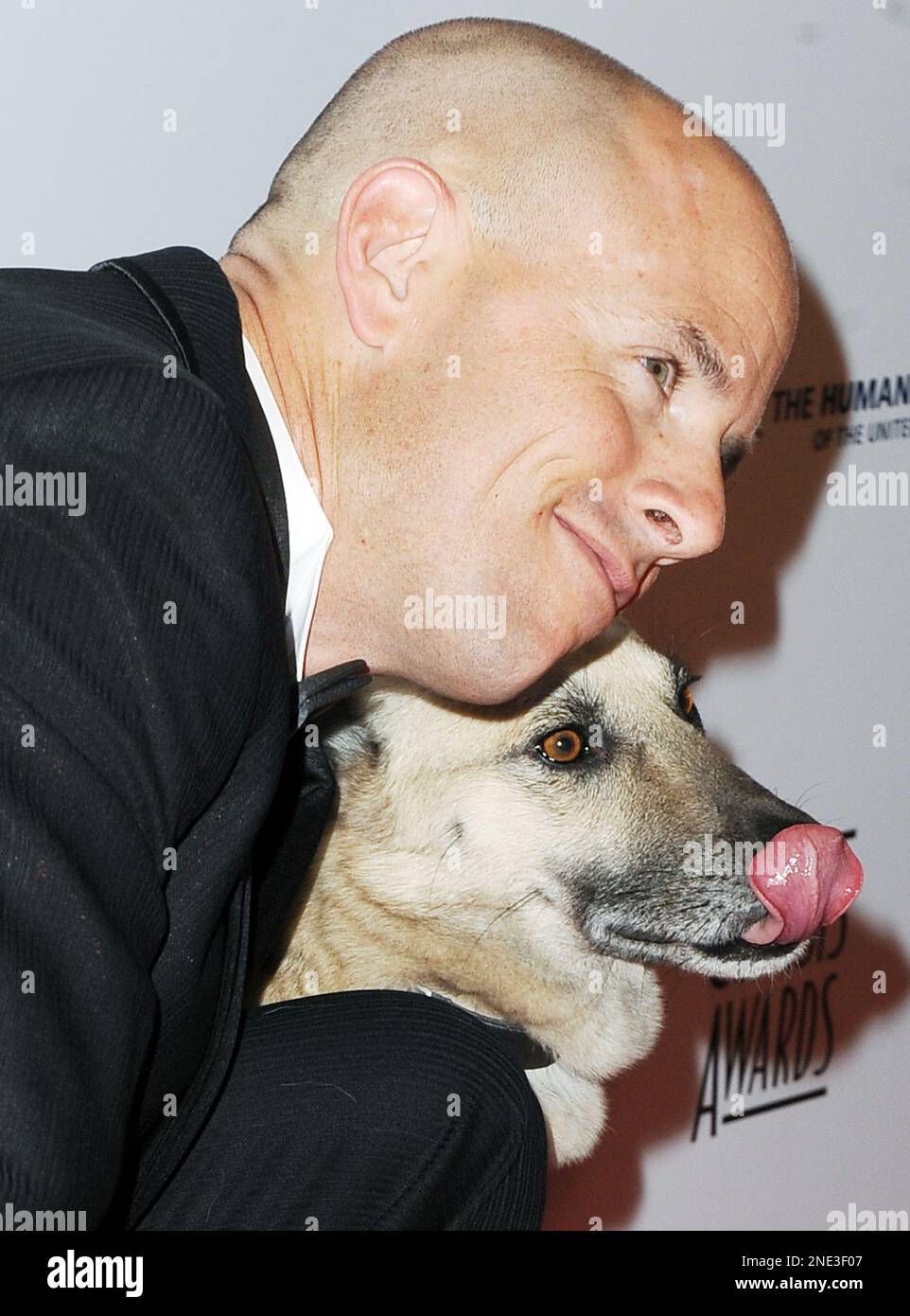 Major Brian Dennis and Nubs The Dog arrives at The 24th Genesis Awards ...