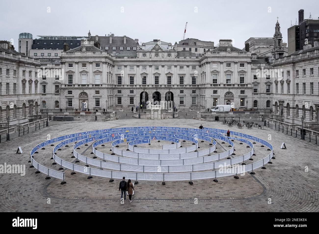 London, UK. 16th February 2023. Whorled (Here After Here After Here) outdoor installation by ...