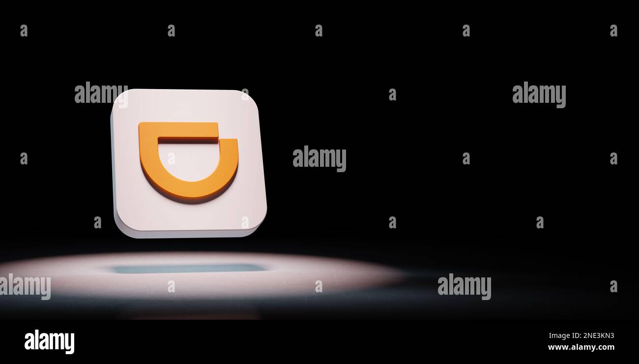 Didi App Icon Spotlighted on Black Background Stock Photo - Alamy