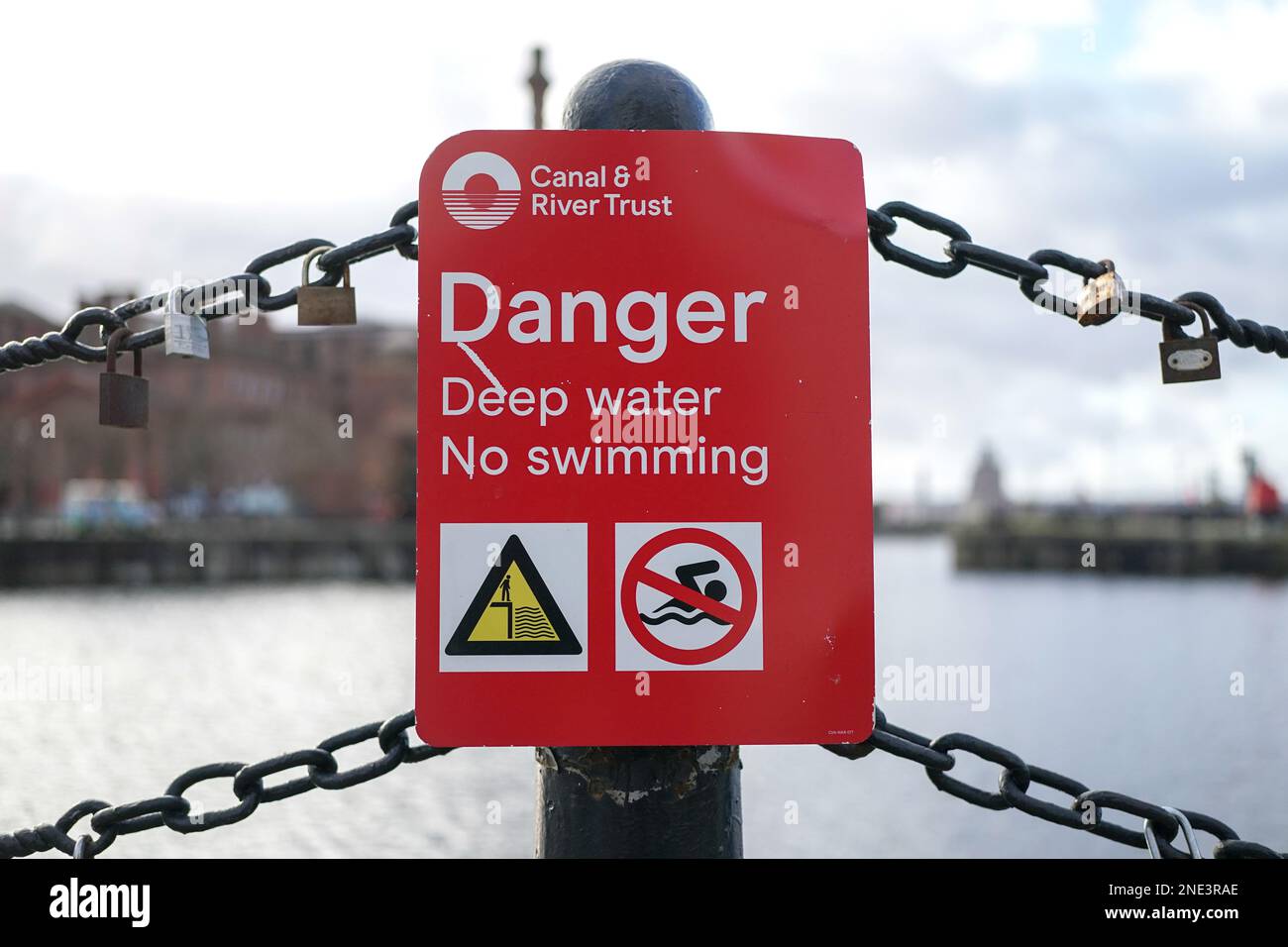 Danger Deep Water Sign Stock Photo - Alamy