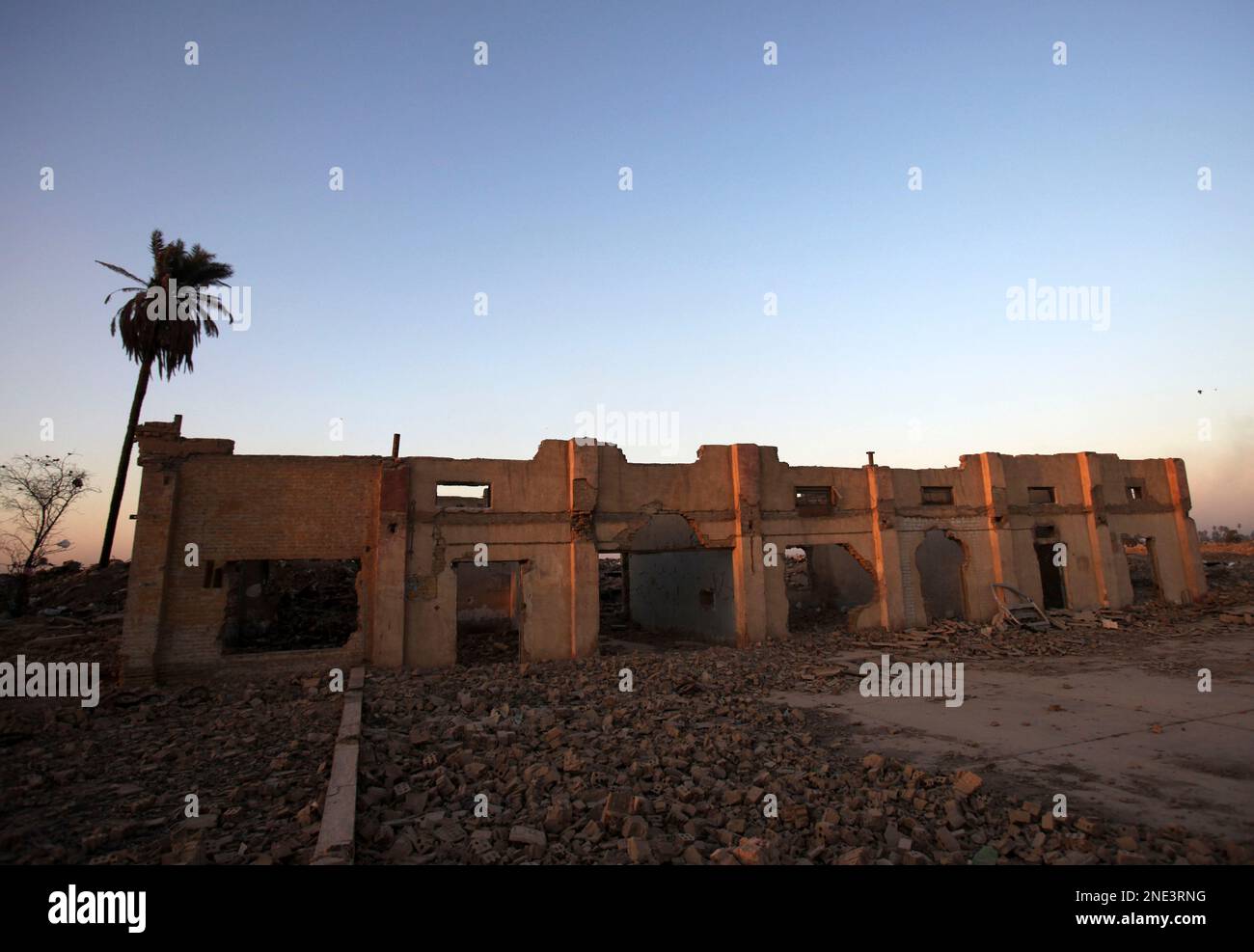 A building belonging to the former Iraqi army, destroyed during the air ...