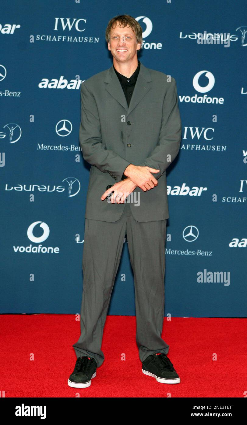 American skateboarder, Tony Hawk arrives for the Laureus Awards in Abu ...