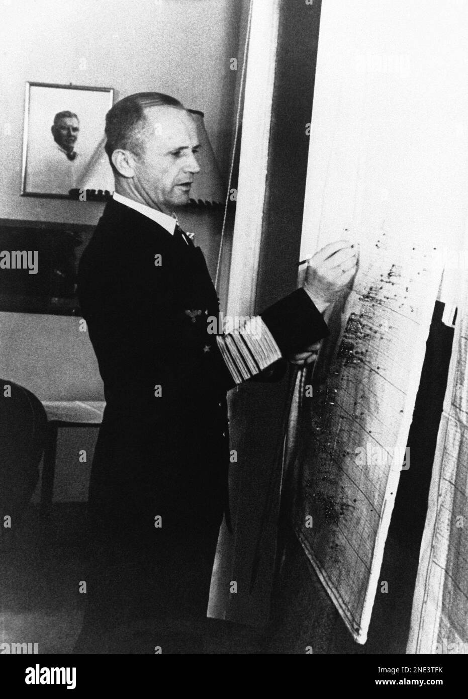 Admiral Karl Doenitz, commander of the German U-boat service is making ...