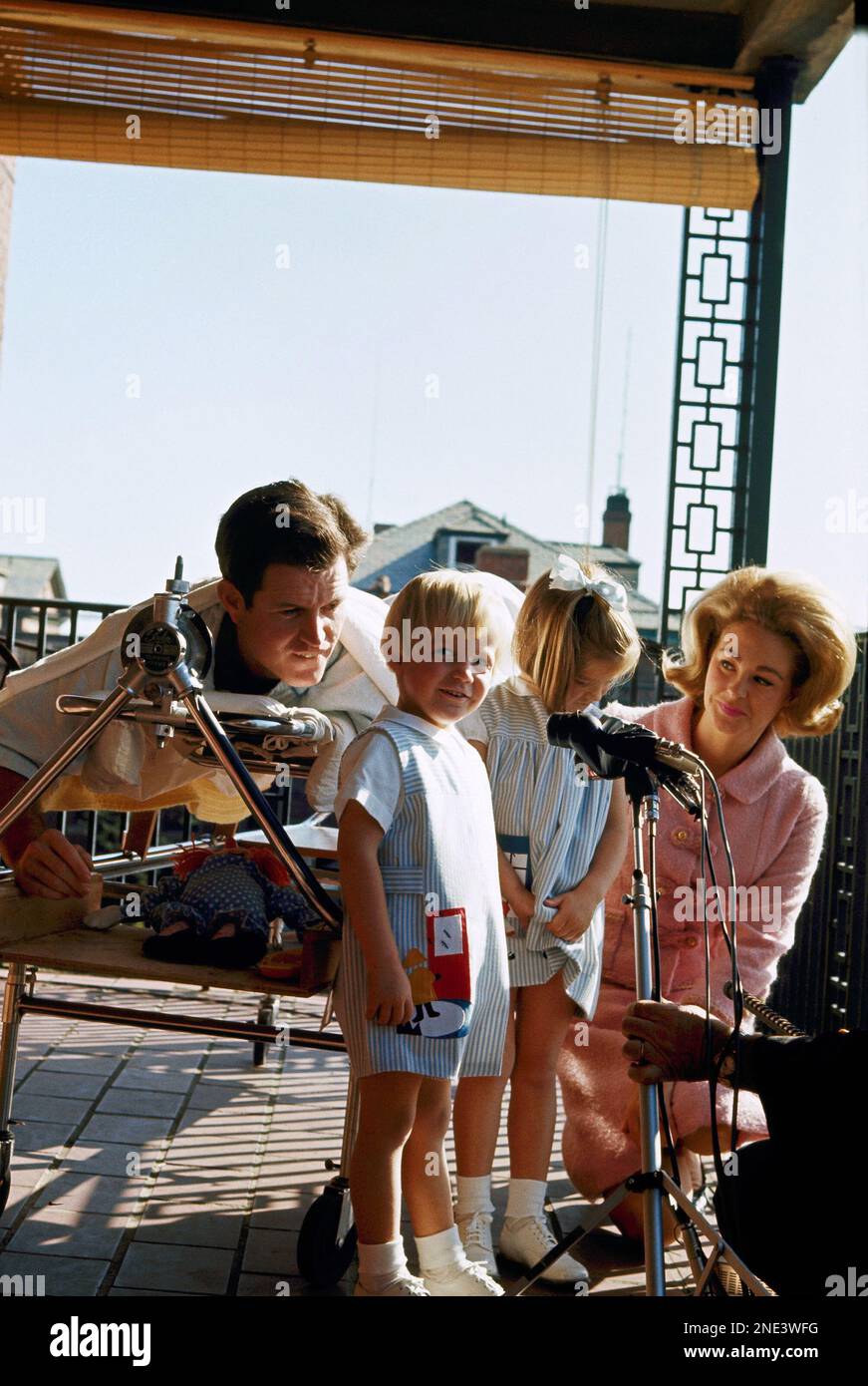 Edward Kennedy is visited by wife Joan and children Kara and Edward Jr ...