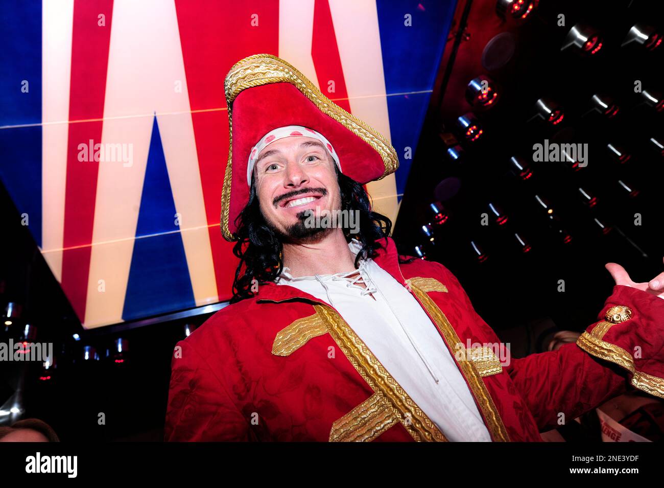 Captain Morgan poses with his Morganettes in Las Vegas during March ...