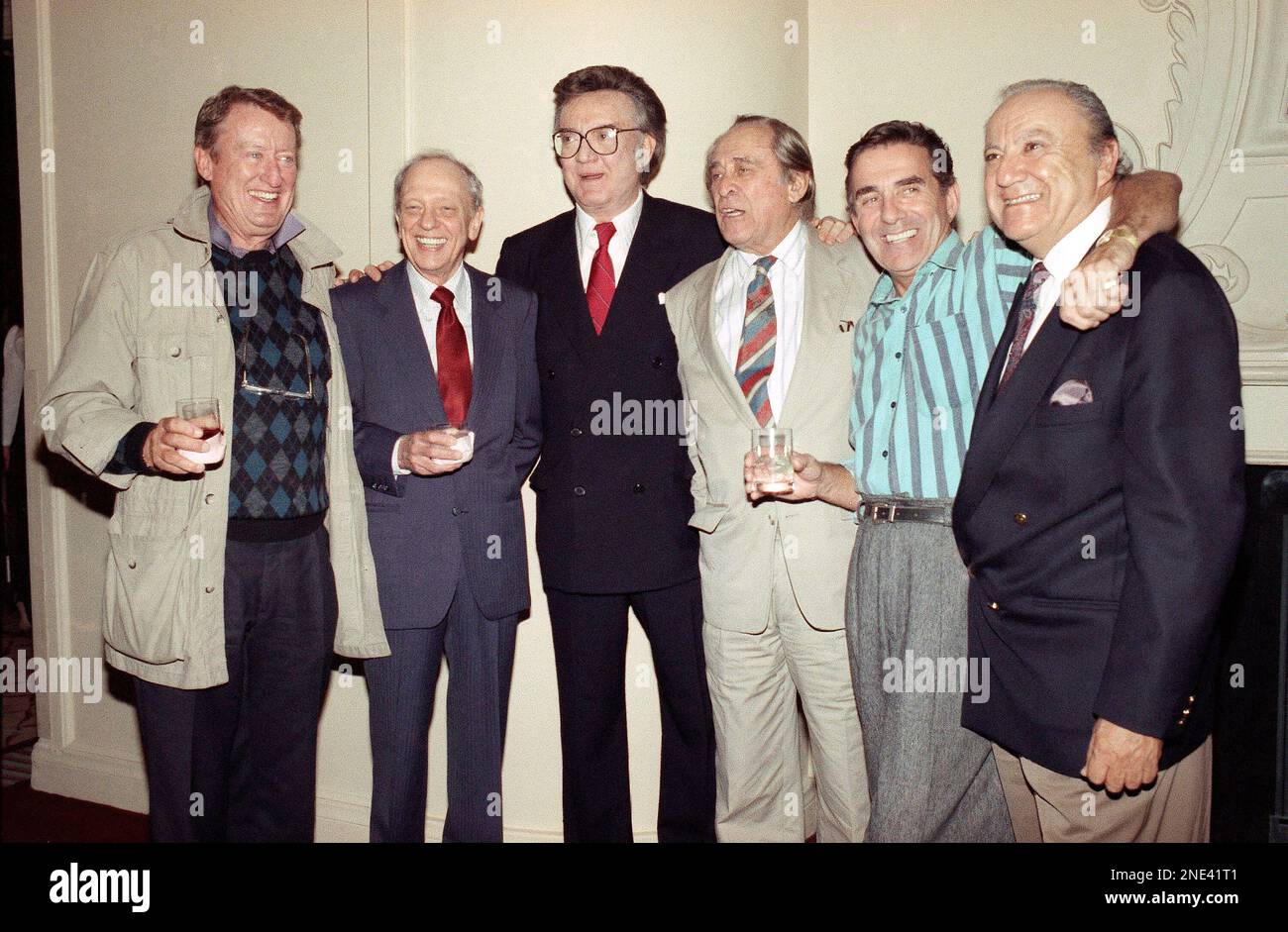 Steve Allen, third from left, and some of the original cast members of ...