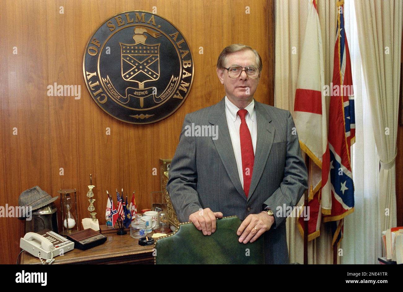 Mayor Joseph Smitherman in his office in Selma, Ala. in November 1990 ...