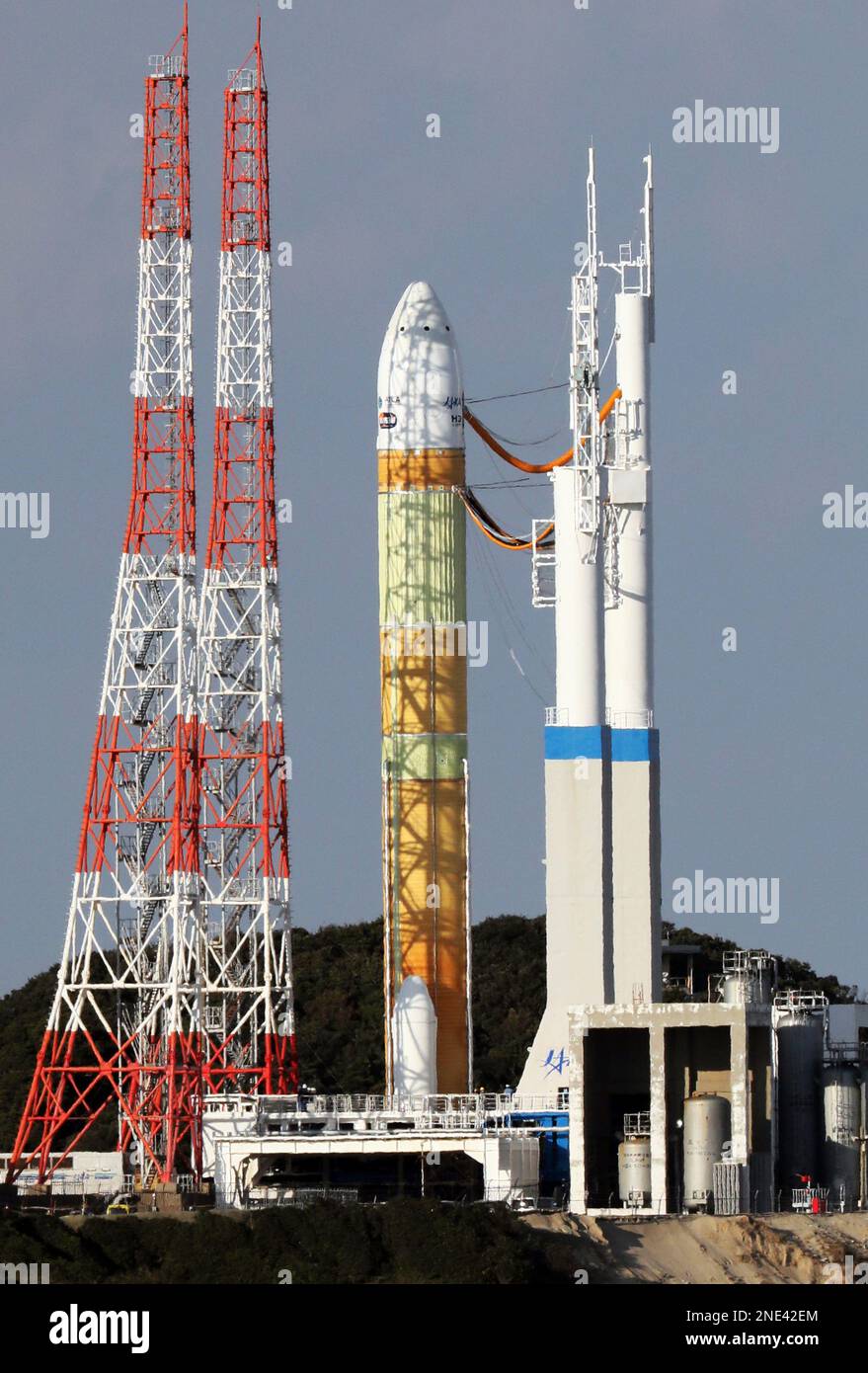 H3 Launch Vehicle No.1 is moved to the launch site at the Tanegashima ...